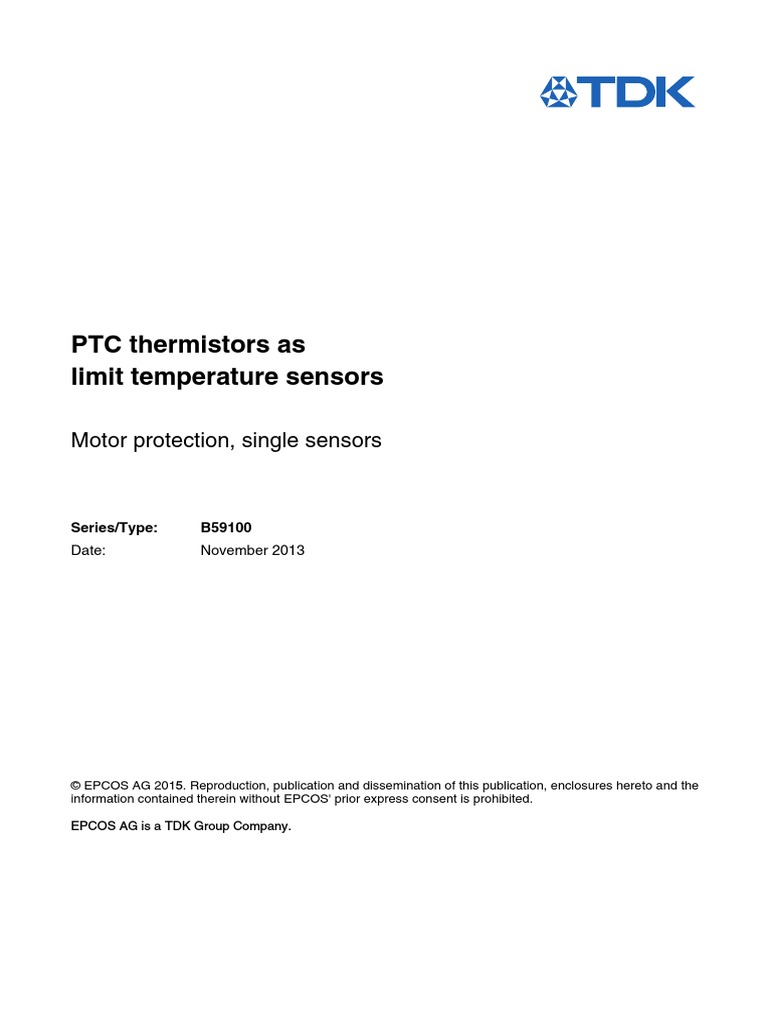 PTC Sensors B59100 M1100 | PDF | Science & Mathematics | Computers
