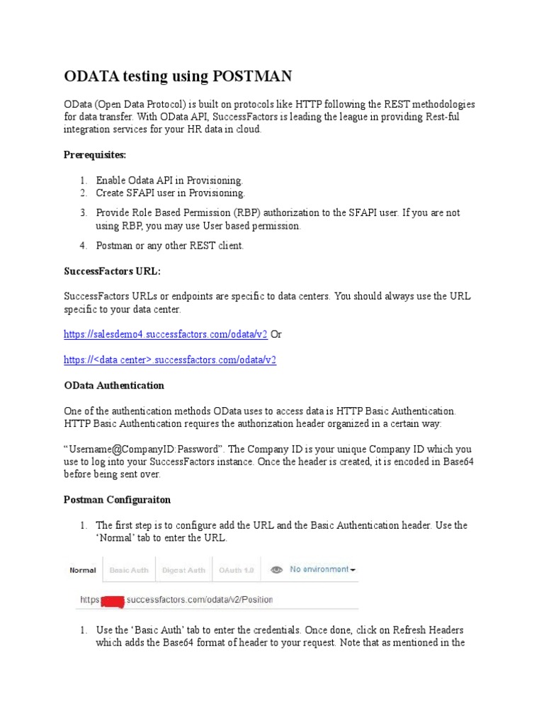 SF Integration With ODATA | PDF