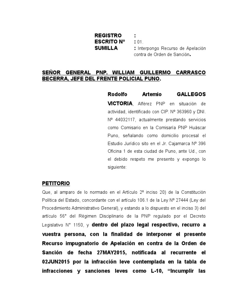 Modelo De Descargo De Sancion Pnp 2024 - vrogue.co Modelo De Descargo De Sancion Pnp 2024 - vrogue.co