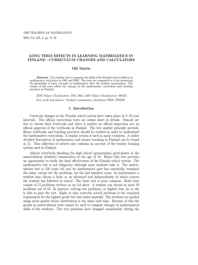 ZDM Subject Classification: D63, D64 AMS Subject Classification: 00A35 ...