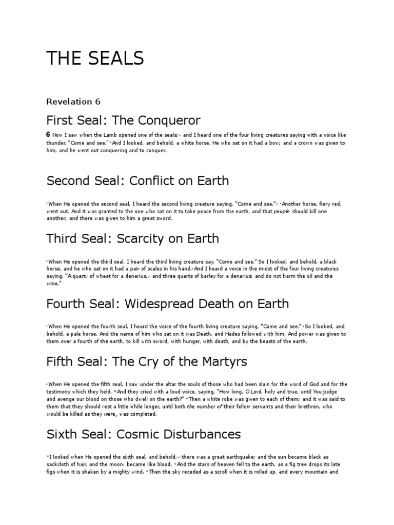 The Seals | PDF | Mythology | Religious Belief And Doctrine