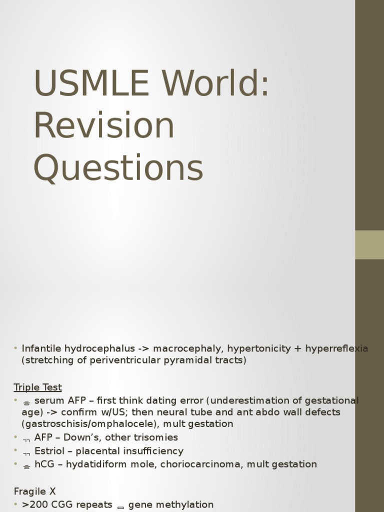 USMLE World: Revision Questions | PDF | Growth Factor | Heart