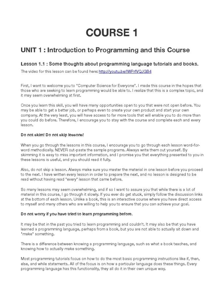 Computer Science For Everyone Pdf Parameter Computer Programming Subroutine