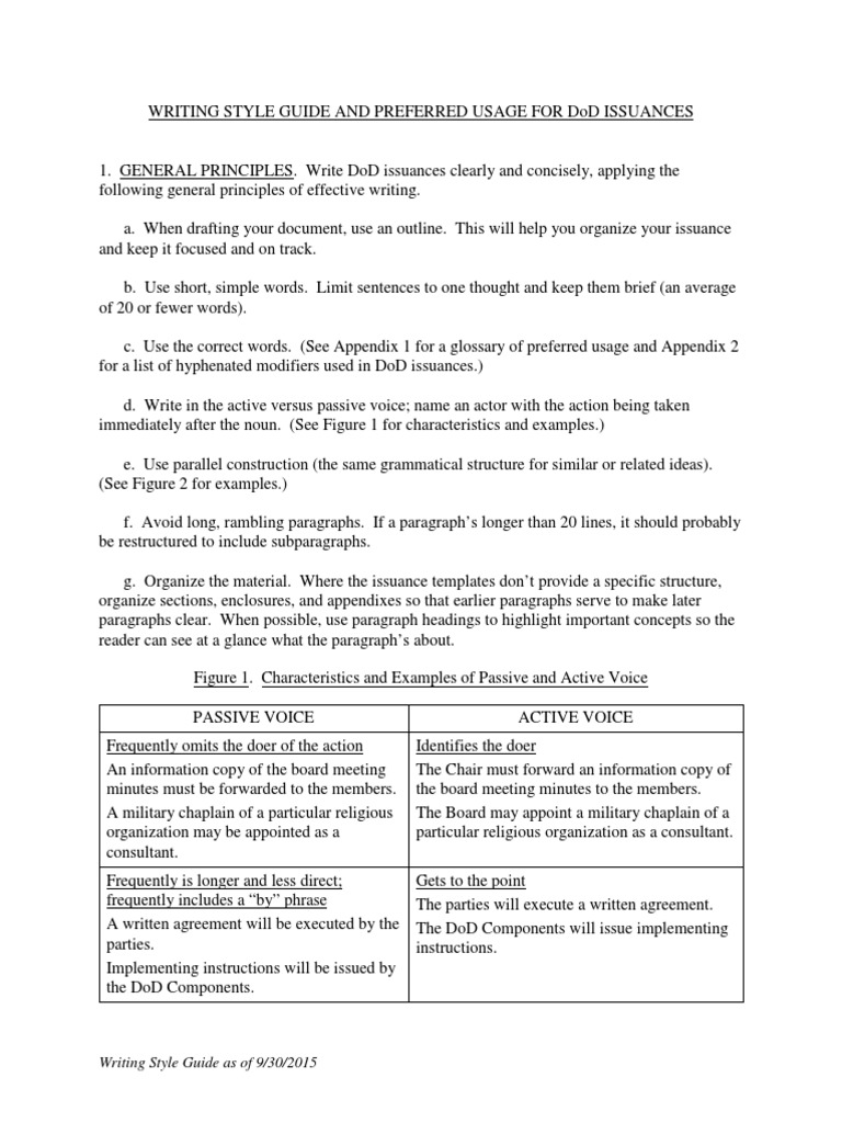 Writing Style Guide and Preferred Usage | PDF | United States Armed ...