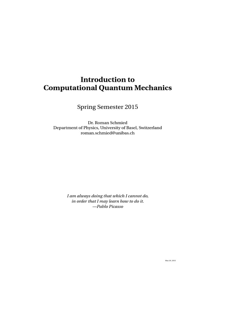 Computational QM | PDF | Matrix (Mathematics) | Eigenvalues And Eigenvectors