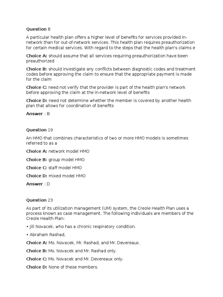 Interview Questions | Medicaid | Medicare (United States)