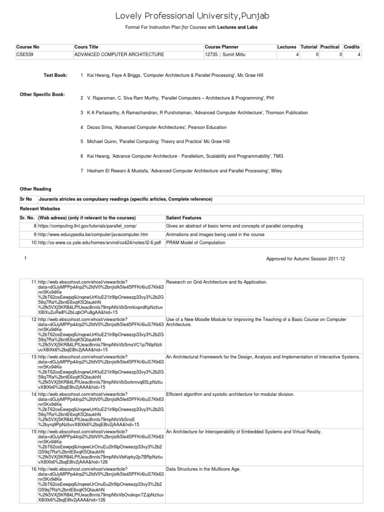 Advanced Computer Architecture | PDF | Parallel Computing | Microprocessor