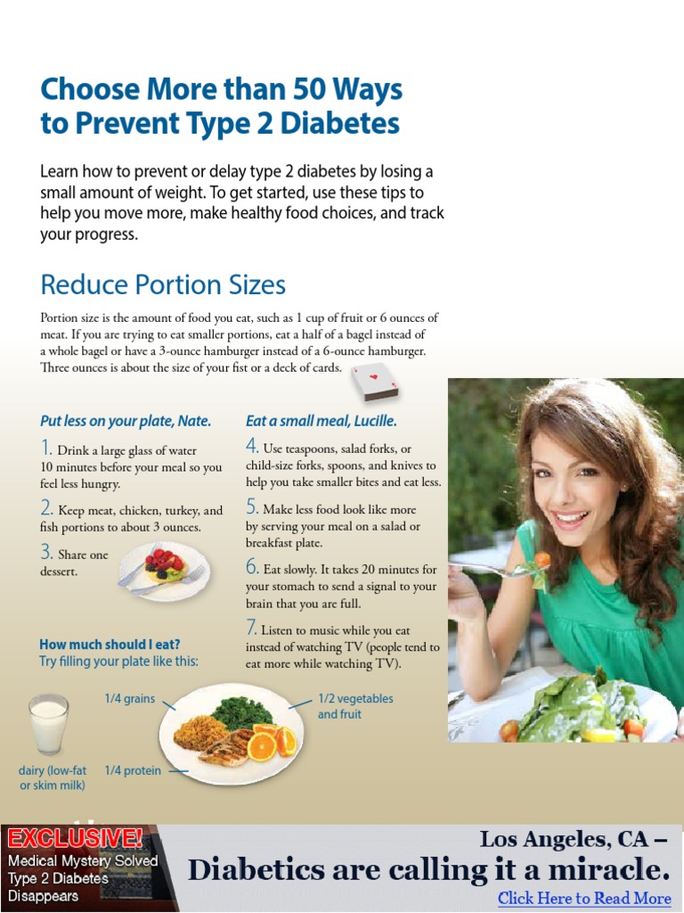 51 Ways To Prevent Type 2 Diabetes Pdf Healthy Diet Foods
