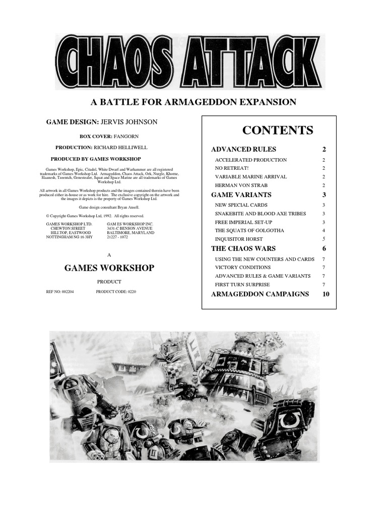 Chaos Attacks Rules | PDF | Unrest | Armed Conflict