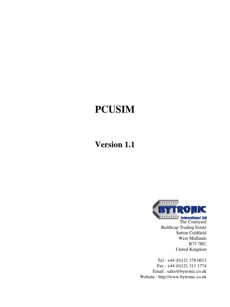 Pcusim Manual | PDF | Scada | Programmable Logic Controller