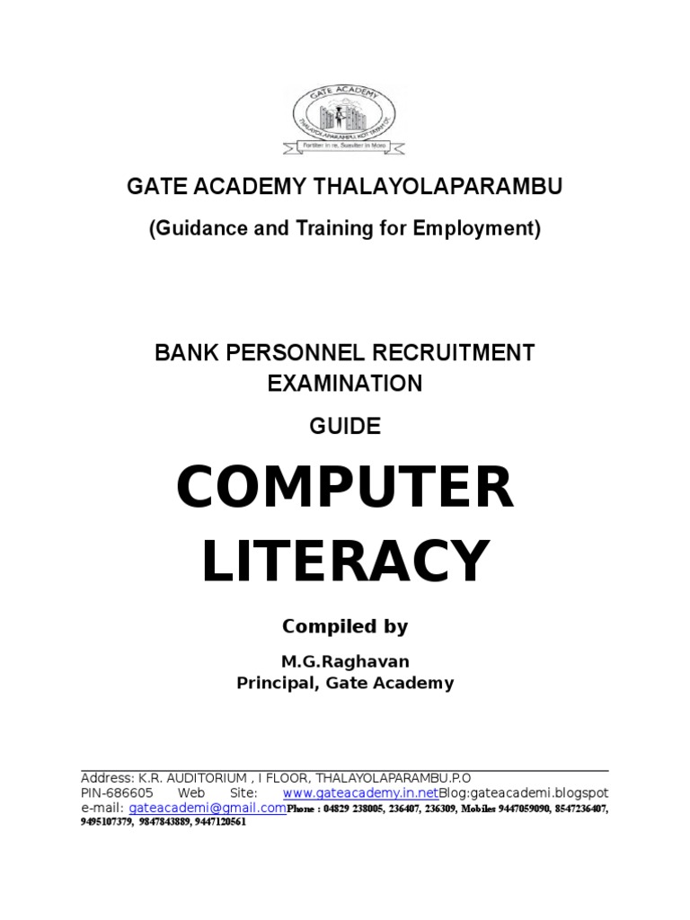 Computer Literacy Guide | Download Free PDF | Computer Data Storage | Desktop Computer