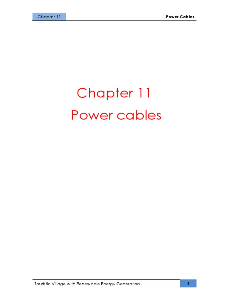 Chapter 11 Power Cables | PDF | Electric Power Distribution | Insulator ...