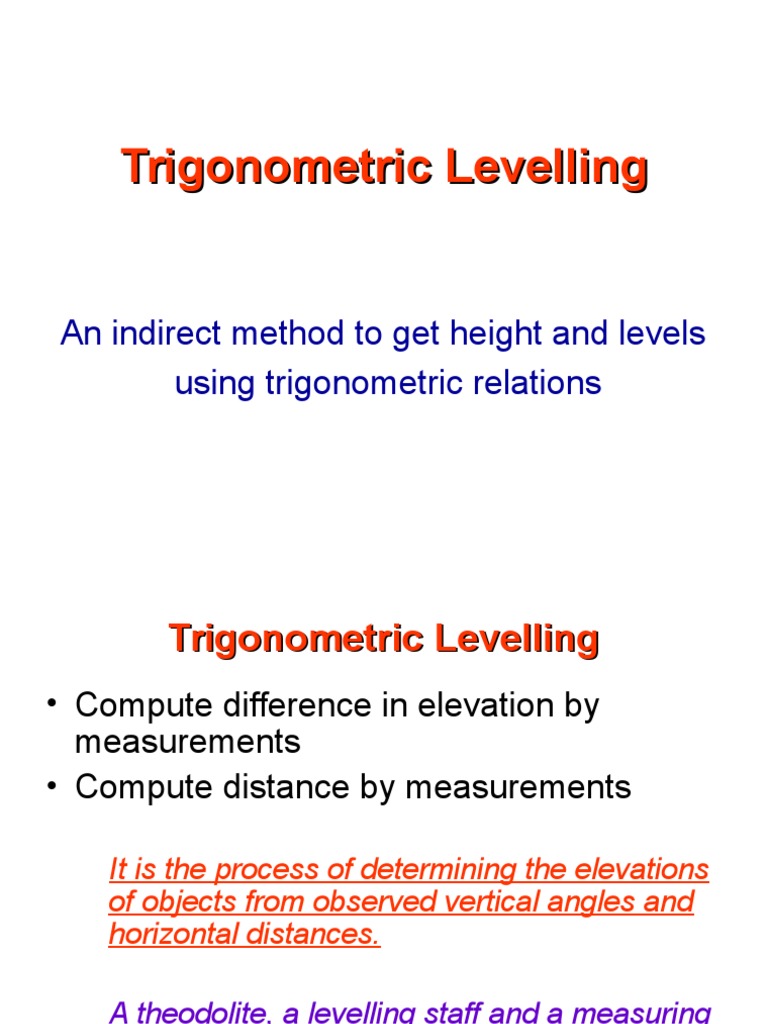 Trig Levelling | PDF | Trigonometry | Euclidean Geometry