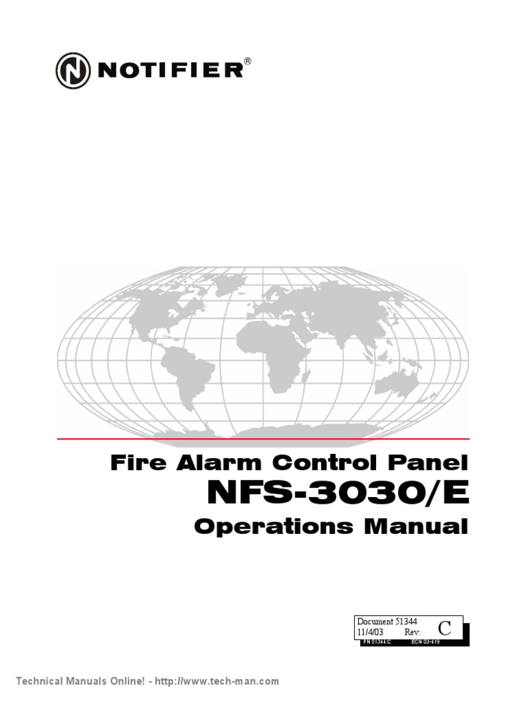 Notifier NFS 3030 E Operations Manual | PDF | Electromagnetic ...