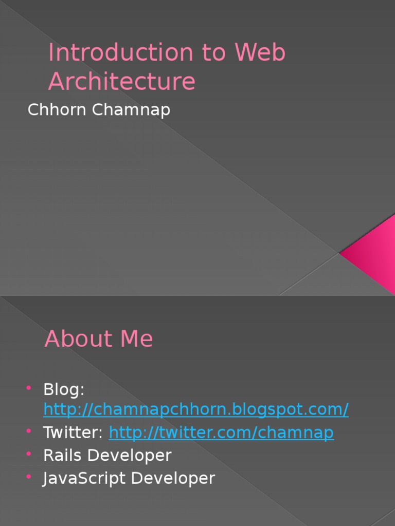 Introduction To Web Architecture: Chhorn Chamnap | PDF | Hypertext ...