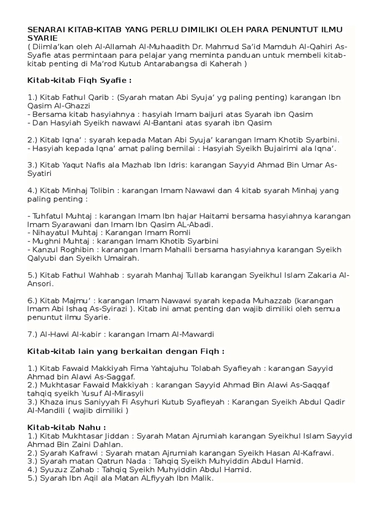 Kitab - Kitab Arab | PDF