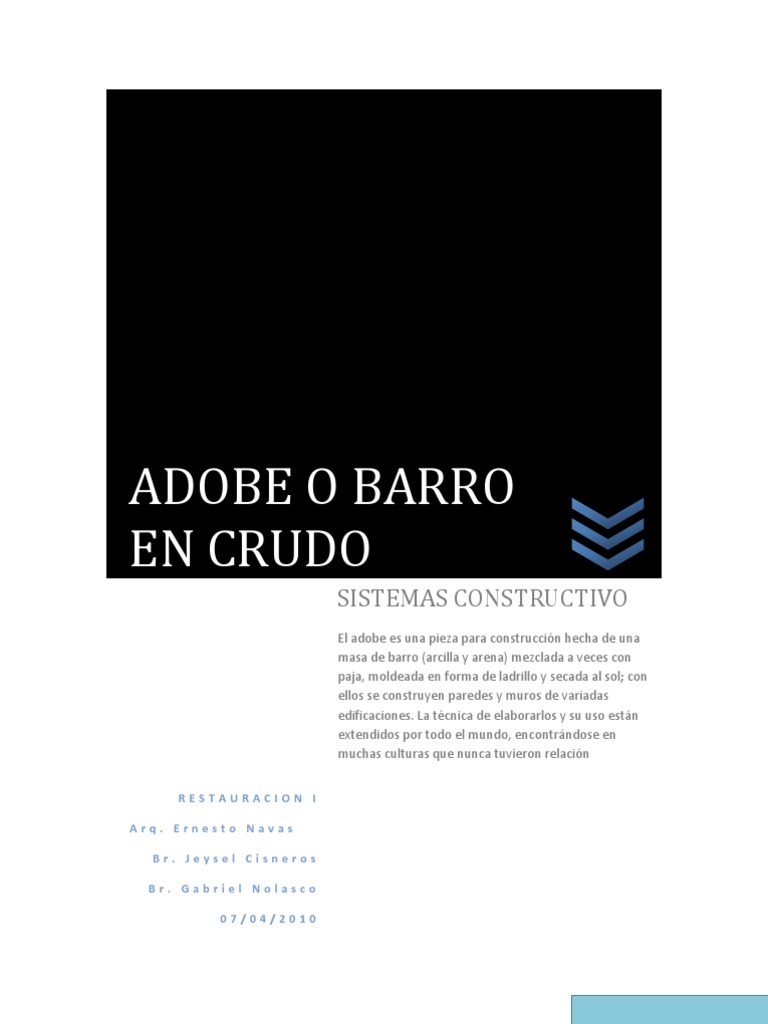 Proceso de Fabricación del Adobe | PDF | Fundación (Ingeniería ...