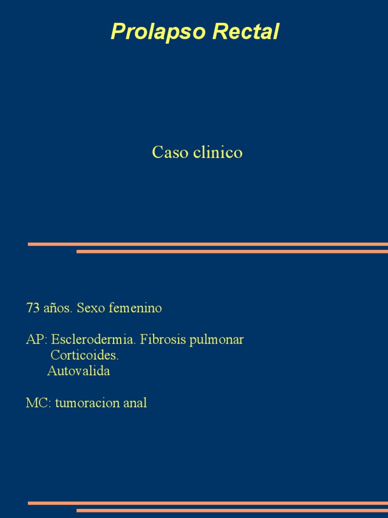 Prolapso Rectal | PDF | Recto | Sistema digestivo