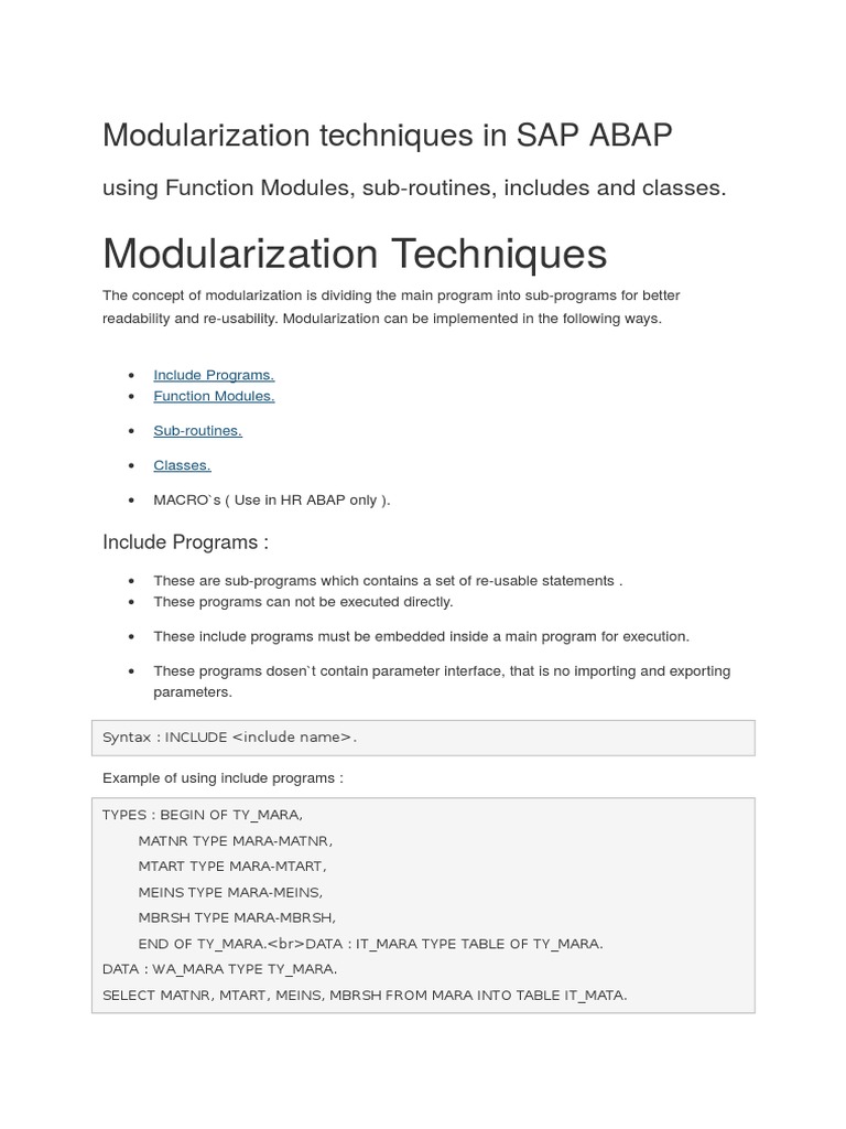 8 Modularization Techniques | Download Free PDF | Subroutine ...