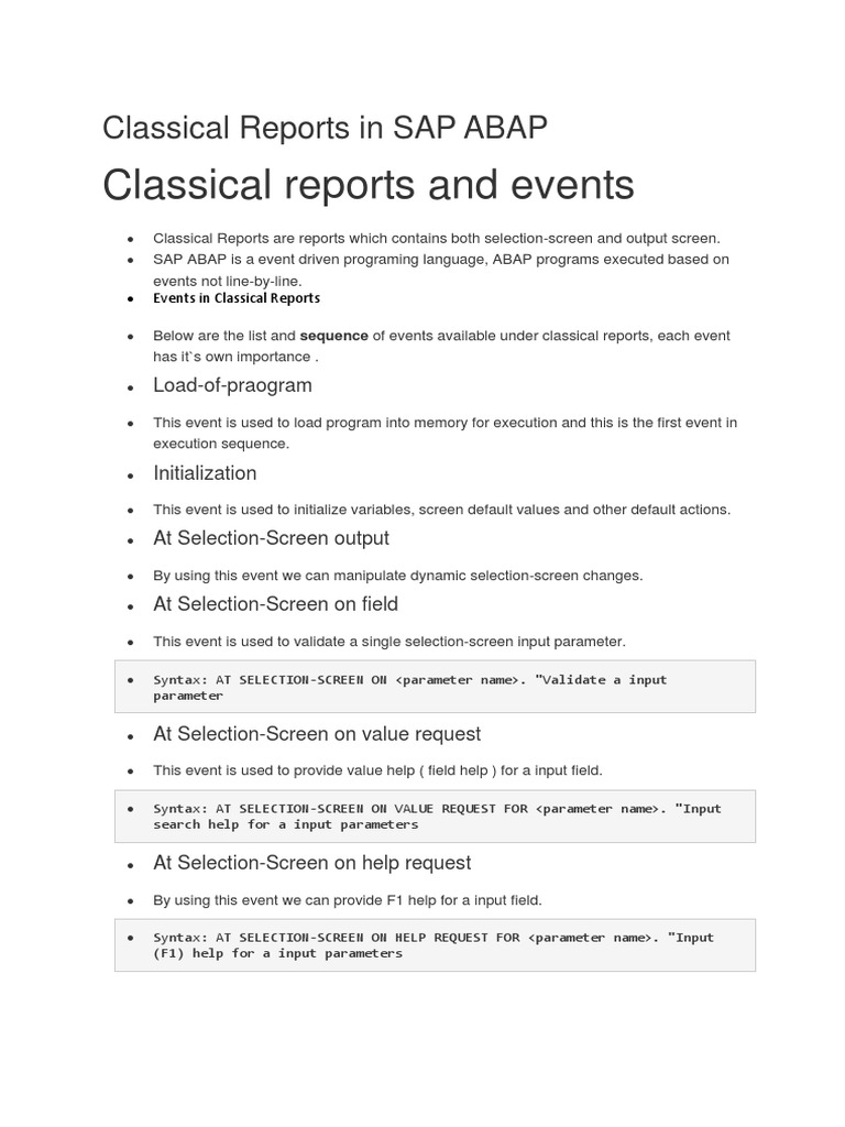 9 Classical Reports | PDF | Parameter (Computer Programming) | Computer ...