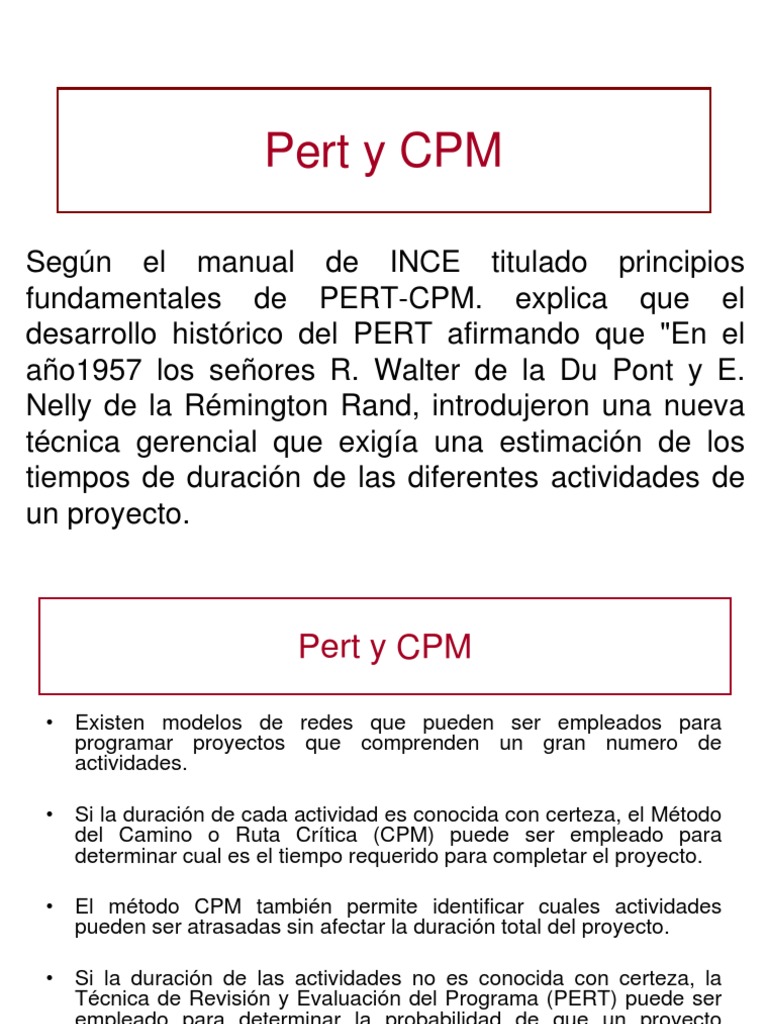 07 Pert y CPM | PDF | Modelado científico | Teoría estadística