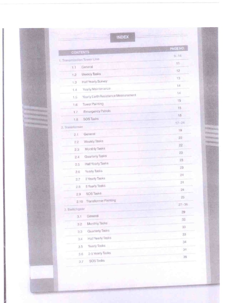 Substation Maintenance Manual Scan | PDF