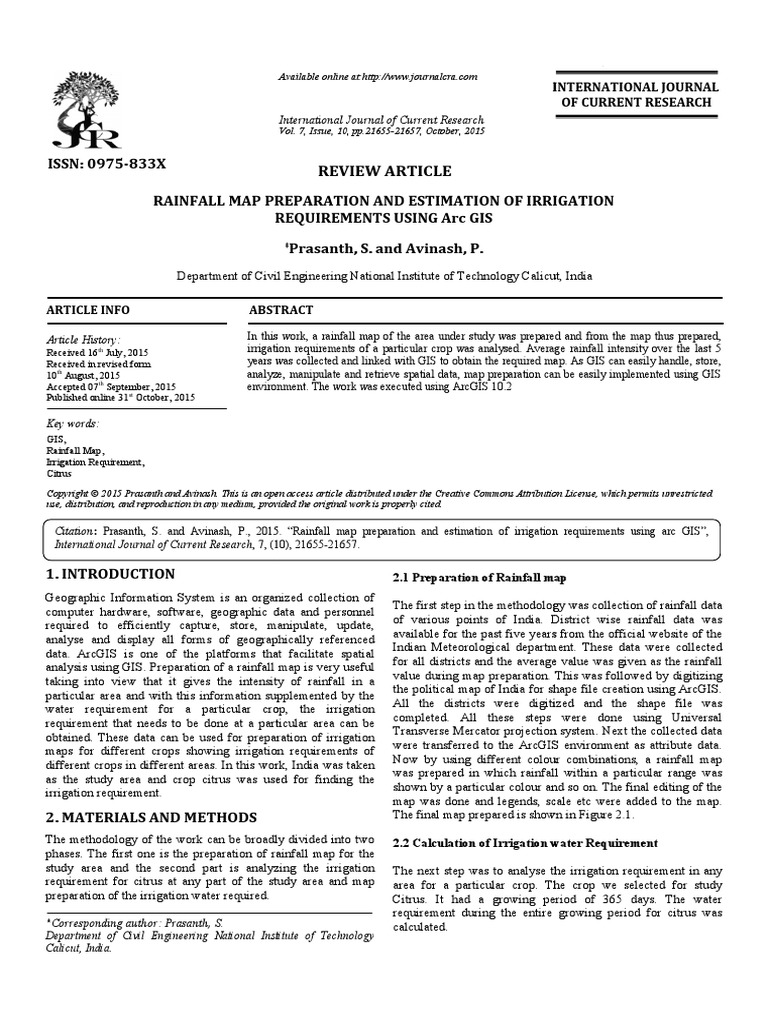 Rainfall Map Preparation Arc GIS | PDF | Arc Gis | Geographic ...