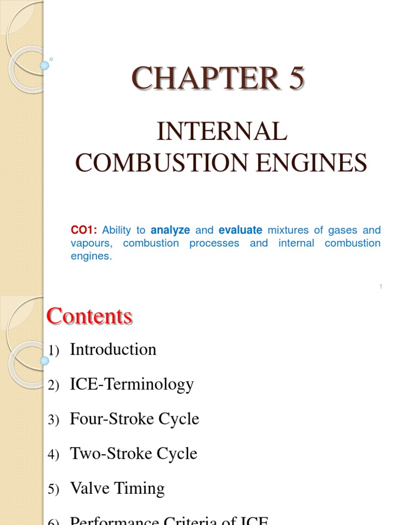 CHAPTER 5 Internal Combustion Engine | PDF | Internal Combustion Engine ...