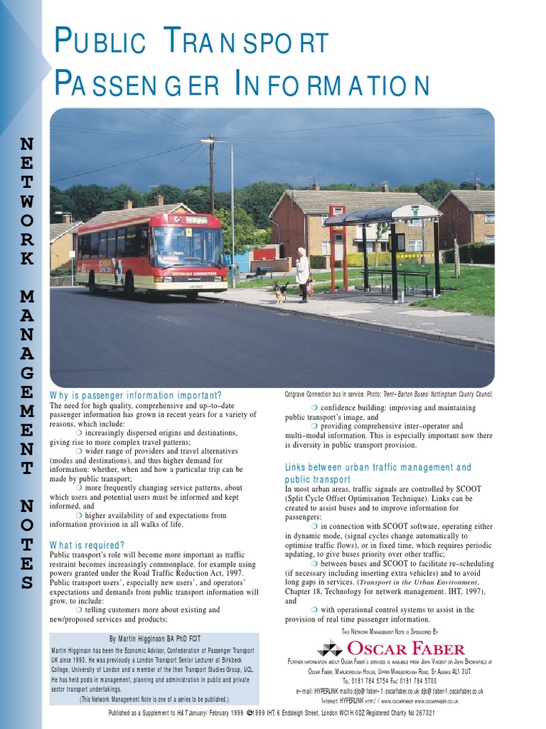 Public Transport Passenger Information | PDF | Public Transport | Bus