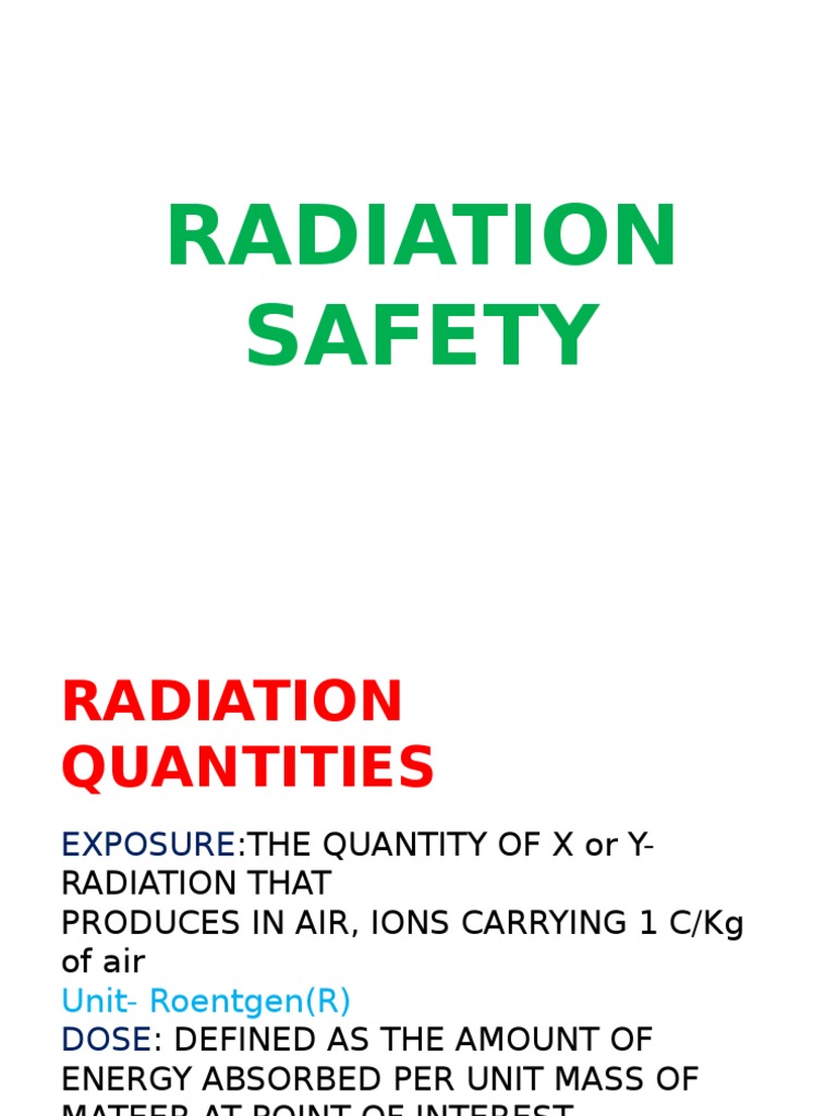Radiation Safety | PDF | Ionizing Radiation | Radiation Protection