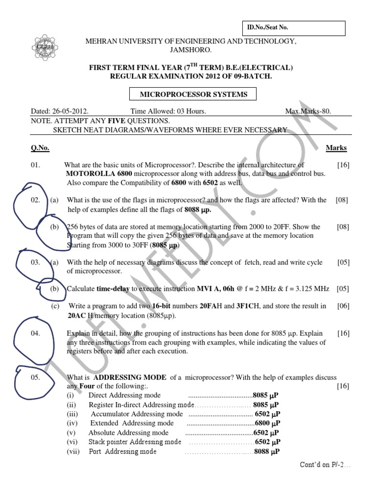 MPU Past PPRX | PDF | Central Processing Unit | Microcomputers