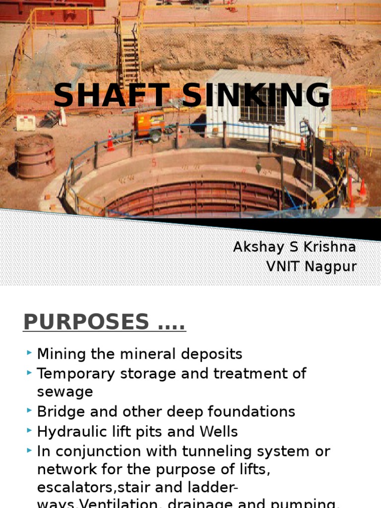 Presentation12 Shaft Sinking | PDF | Deep Foundation | Explosive Material