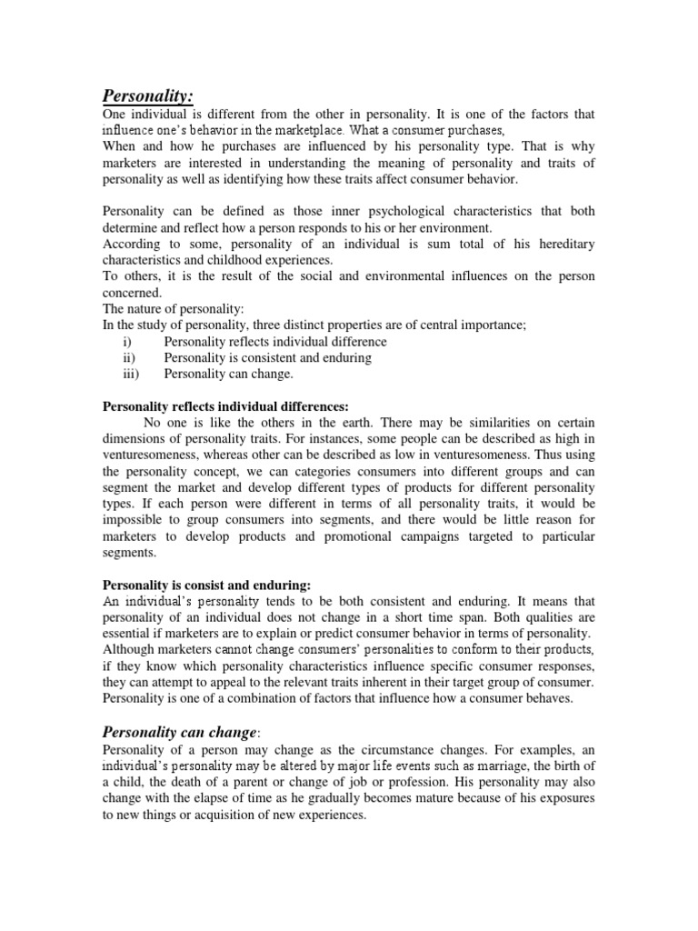 Personality | PDF | Id | Sigmund Freud