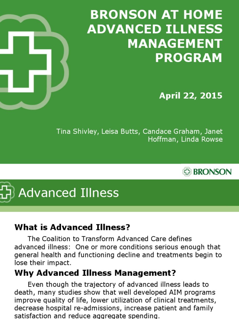 Bronson Advanced Illness Management Program | PDF | Palliative Care ...
