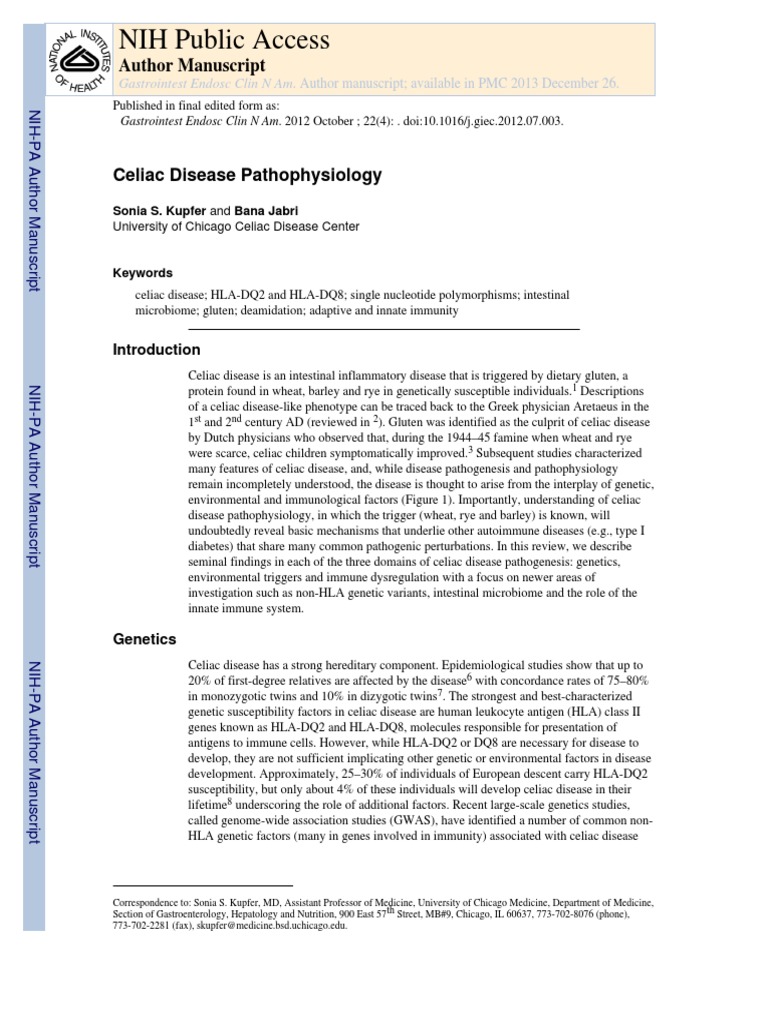 Celiac Disease Pathophysiology | PDF | Coeliac Disease | Natural Killer ...