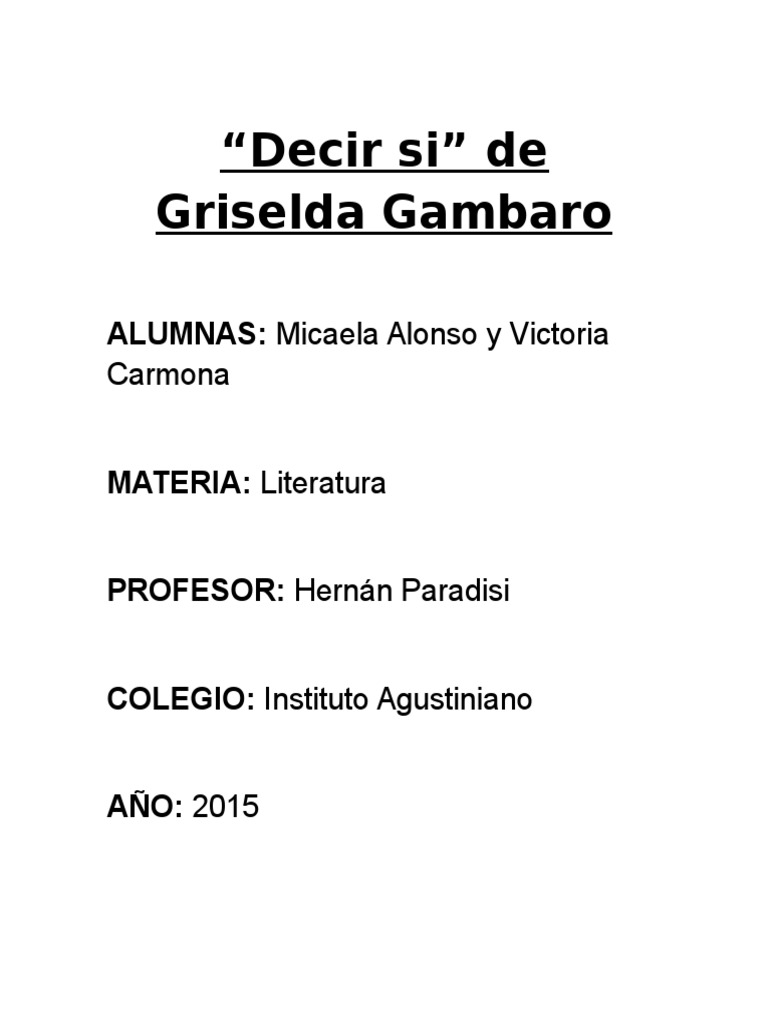 Decir Si | PDF | Teatro | Escultura