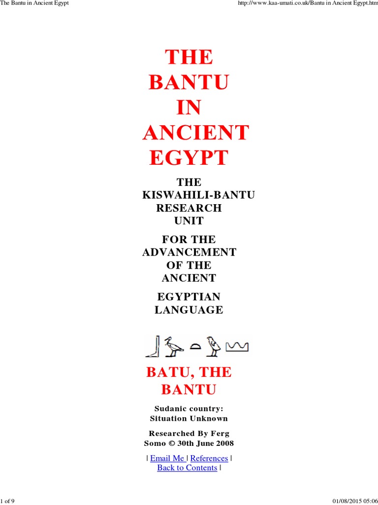TheThe Bantu in Ancient Egypt | PDF | Bantu | Ethnic Groups