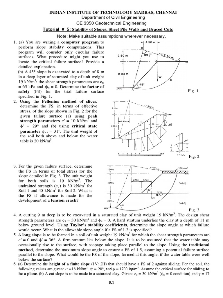 Tutorial 5 | PDF | Strength Of Materials | Geotechnical Engineering