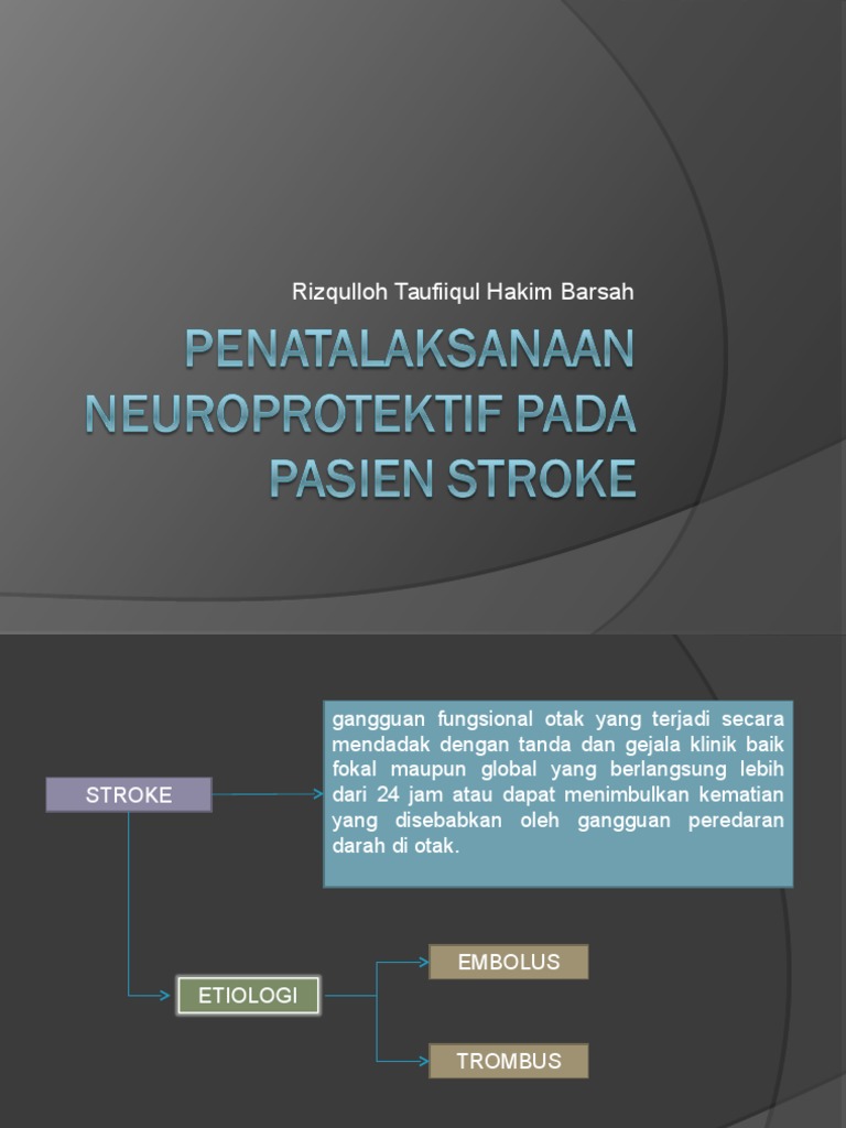 Penatalaksanaan Neuroprotektif Pada Pasien Stroke | PDF