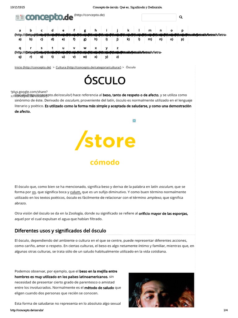 Concepto de Ósculo | PDF | Beso | Amor