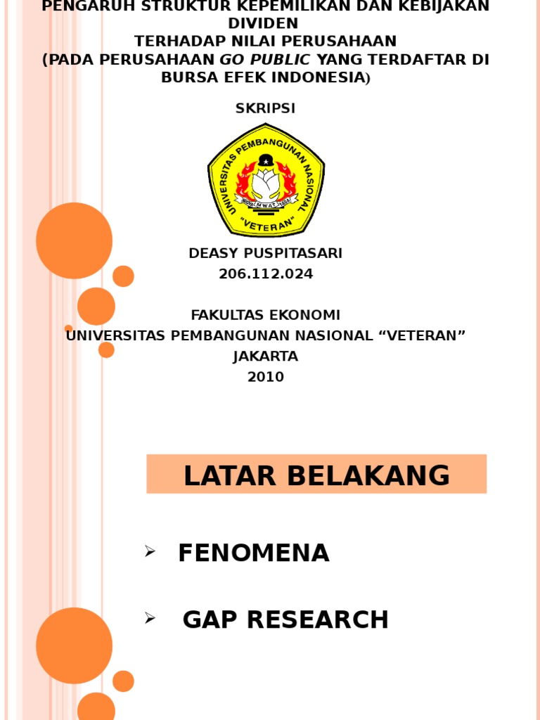 Contoh Paparan Seminar Proposal | PDF
