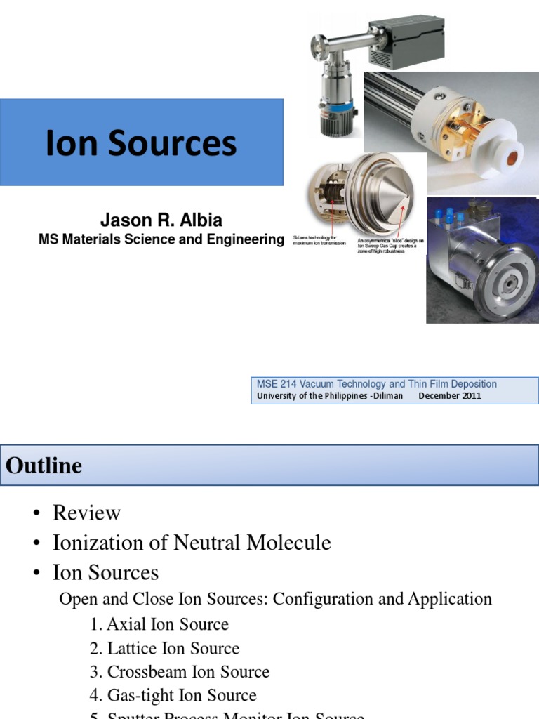 Ion Sources for Mass Spectrometry | PDF | Ion | Mass Spectrometry