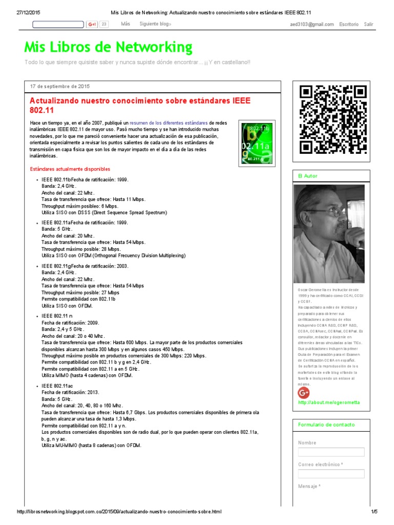 Mis Libros de Networking - Actualizando Nuestro Conocimiento Sobre Estándares IEEE 802 | PDF ...