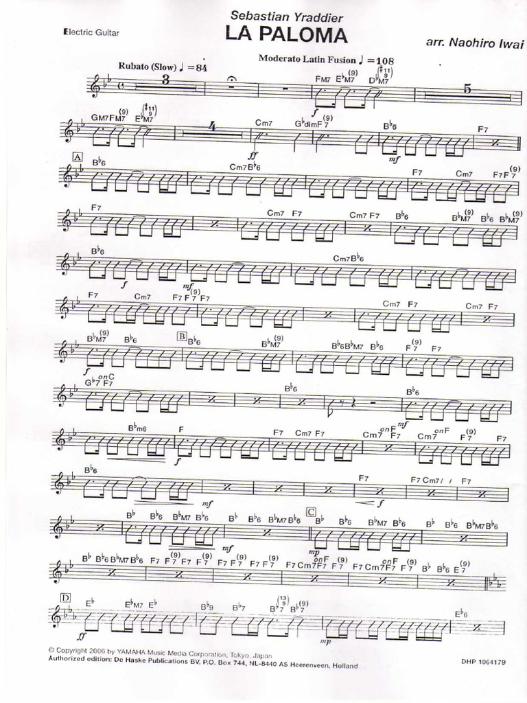 La Paloma Band Parts | PDF