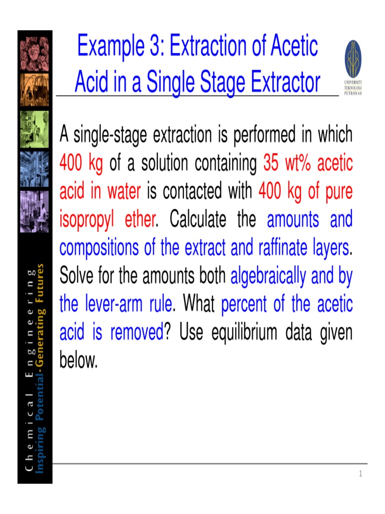 Acetic Acid Extraction Analysis | PDF | Chemical Processes | Chemical ...