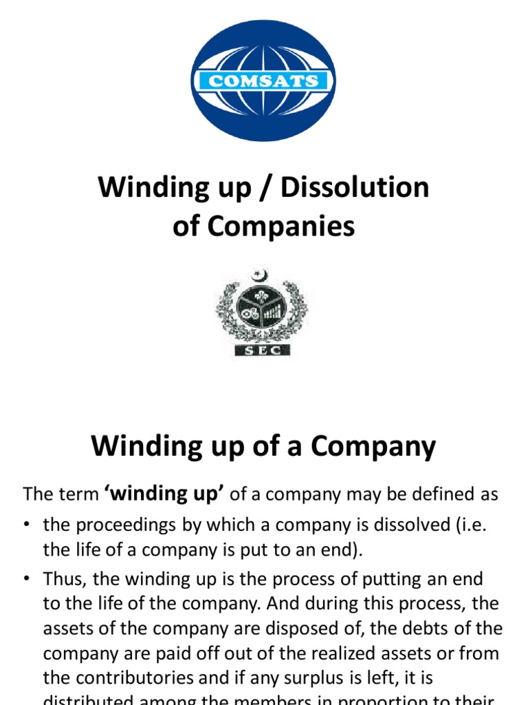 Company Winding Up Process Explained | PDF | Liquidation | Bankruptcy