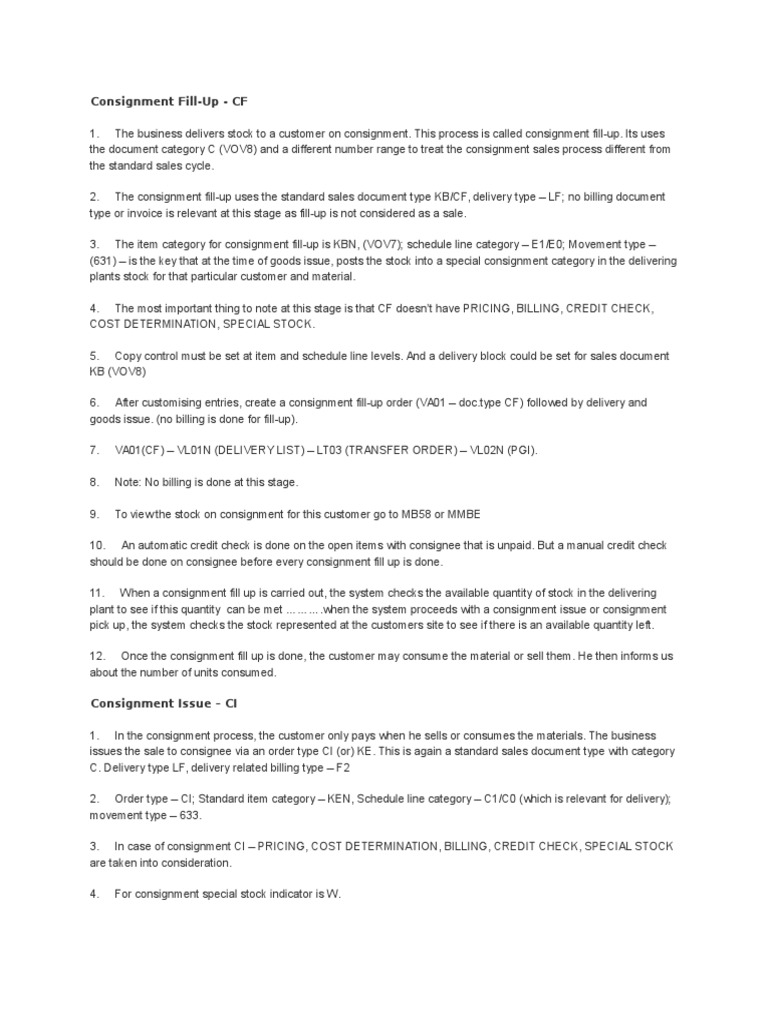 Consignment | PDF | Invoice | Delivery (Commerce)