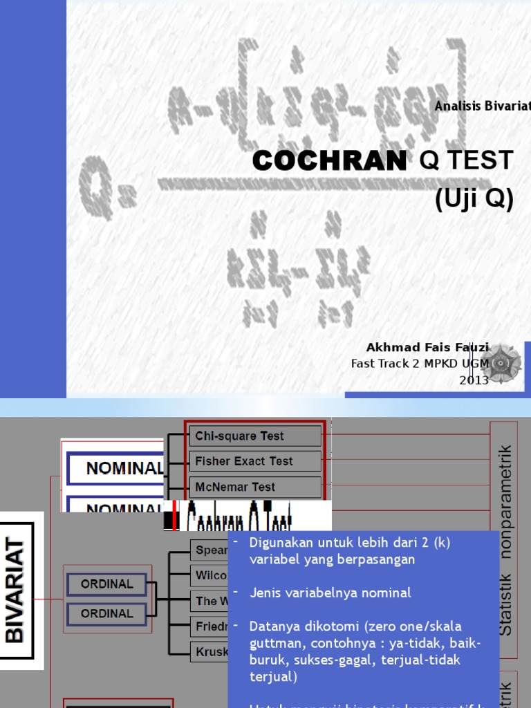 Uji Cochran untuk Analisis Variabel | PDF