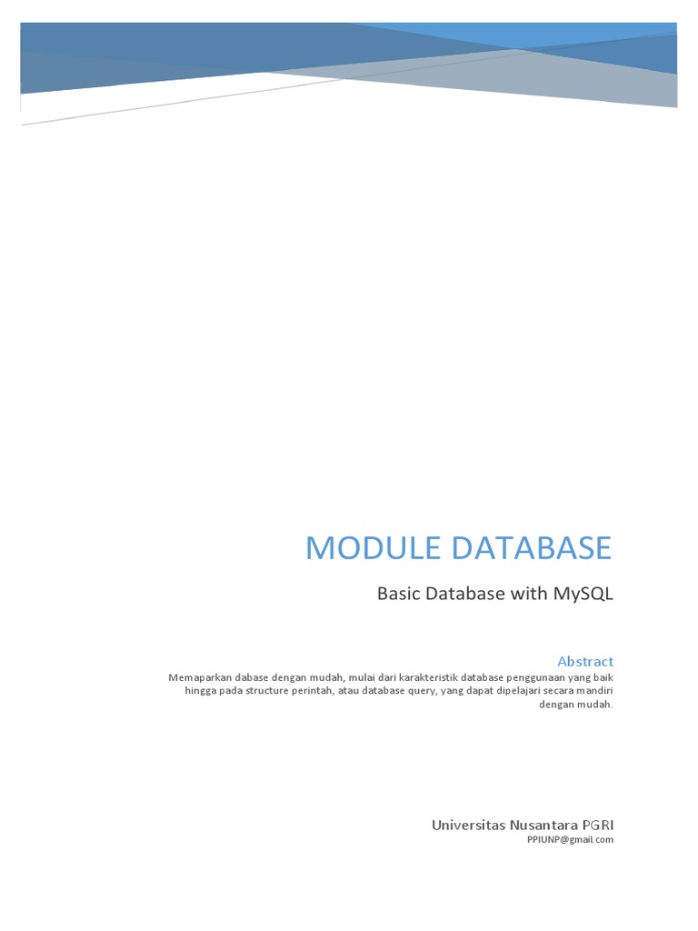 Database Module | PDF