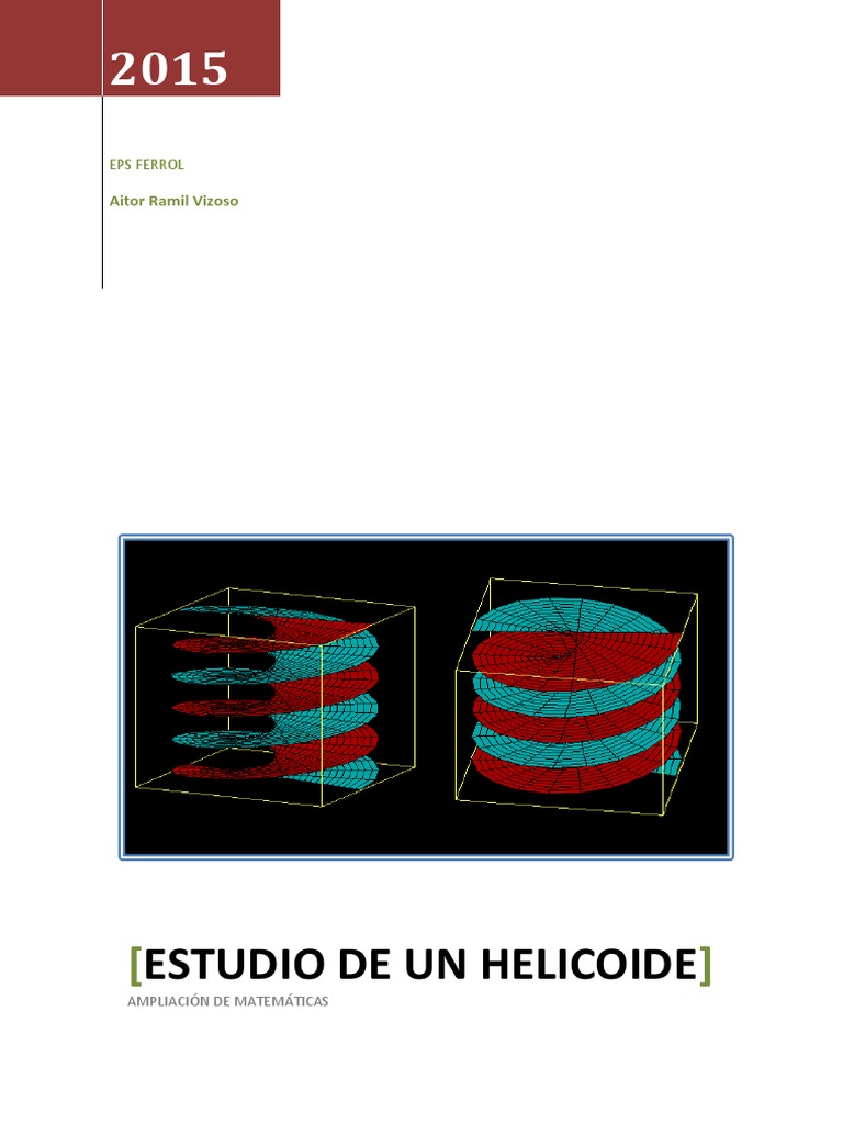 Estudio de Superficie Helicoidal | PDF | Hélice | Vector Euclidiano